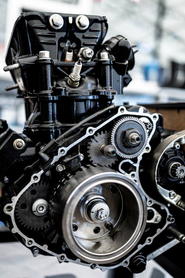 Motorcycle engine stock image. Image of closeup, machine - 284676675