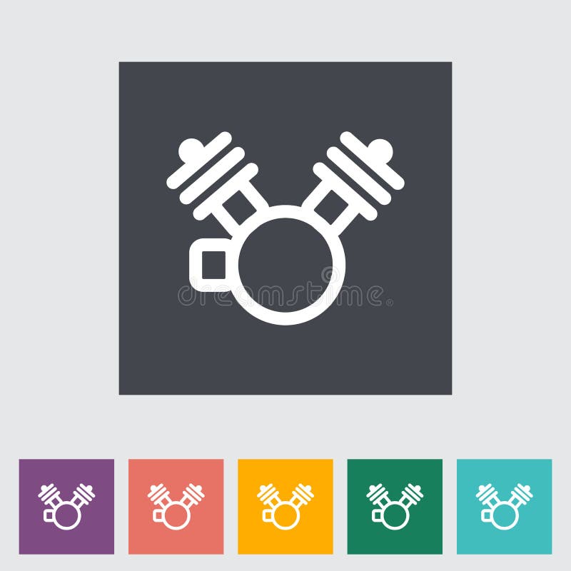 Engine flat icon stock vector. Illustration of isolated - 89290471