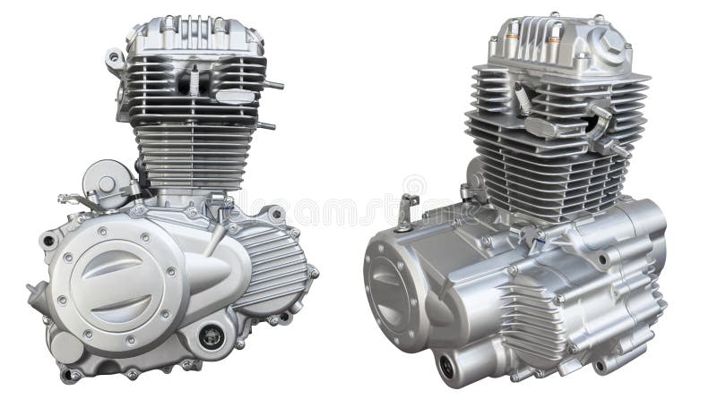 Motorcycle Isolated on White Background. Side View Sport Red Motorcycle ...