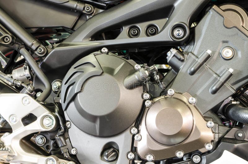 Motorcycle Engine Machine Close-up Detail Background Stock Photo ...