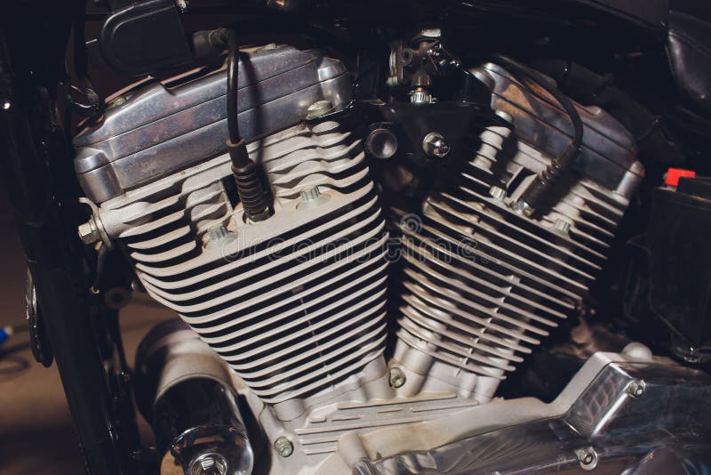Motorcycle Engine,detail of Motorcycle Engine,Black and White. Stock ...