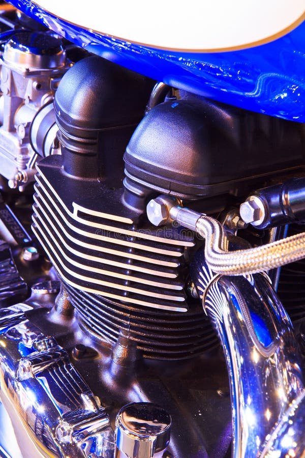 Motorcycle engine stock image. Image of hexahedral, engineering - 43497543