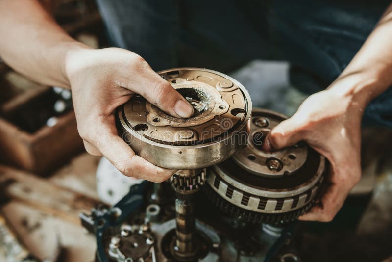 Motorcycle Engine Rebuild, Motorcycle Mechanic Repairing Gearbox ... Motorcycle Engine Rebuild, Motorcycle Mechanic Repairing Gearbox ...