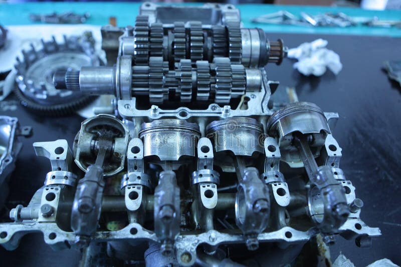 Motorcycle engine stock image. Image of repaired, fully - 43914573