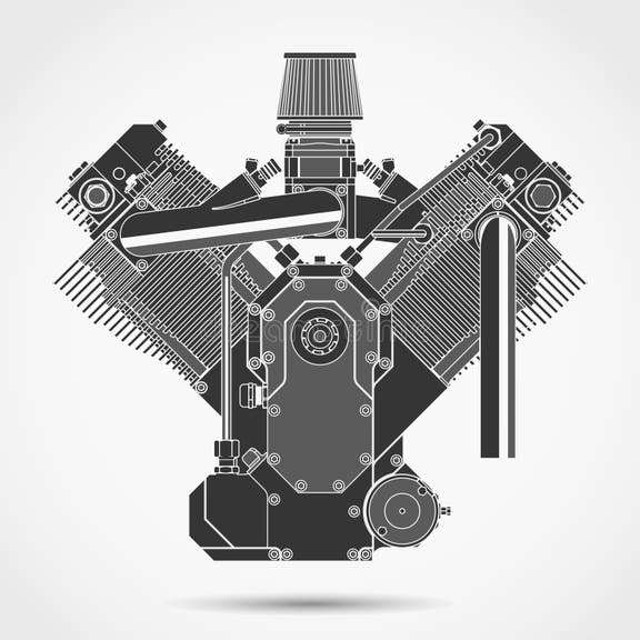 Motorcycle Engine Silhouette Stock Illustrations – 6,589 Motorcycle ...