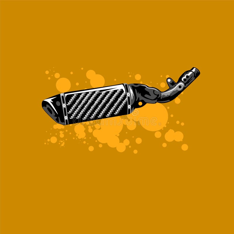 Motorcycle Exhaust Karbon Vector Stock Vector - Illustration of karbon ...