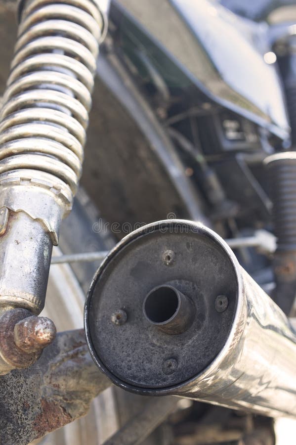 Motorcycle Exhaust Pipe stock image. Image of closeup - 58489381