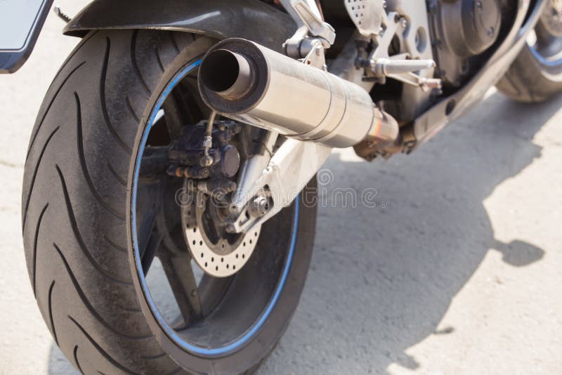 Motorcycle exhaust pipes stock image. Image of pipes - 70853187
