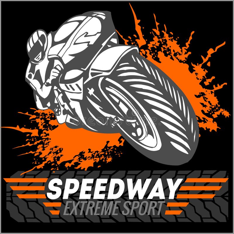 Motorcycle - Extreme Sport. Vector Emblem Stock Vector - Illustration ...