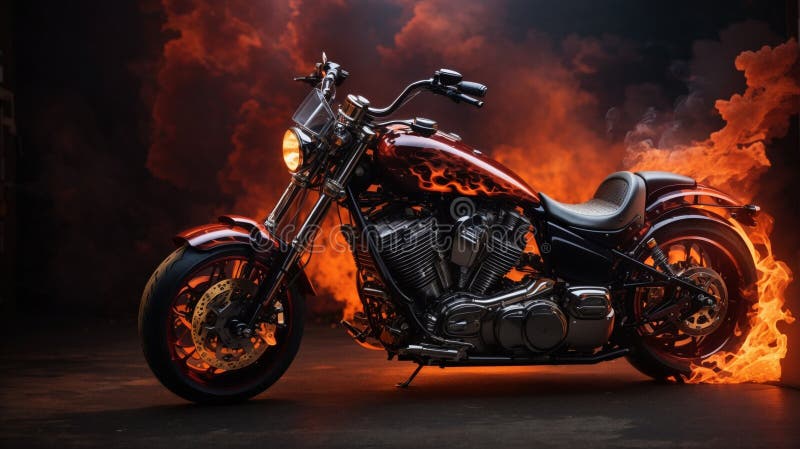 Chopper Customized Motorcycle Stock Illustrations – 26 Chopper ...