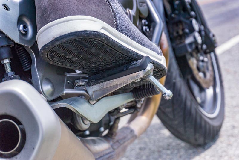 Motorcycle foot rest stock image. Image of racing, high - 101904679