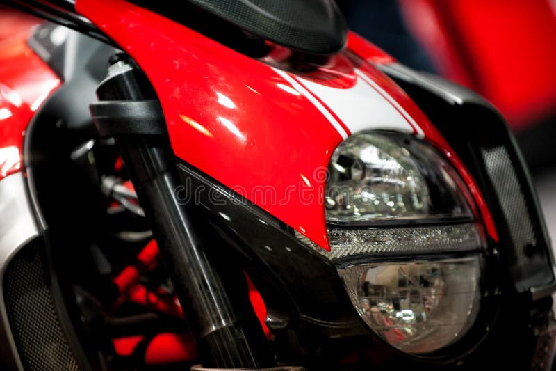 Motorcycle Fragment Front Part Close-up Stock Photo - Image of chopper ...