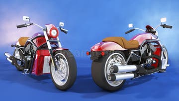 Motorcycle Front and Back stock illustration. Illustration of transport ...