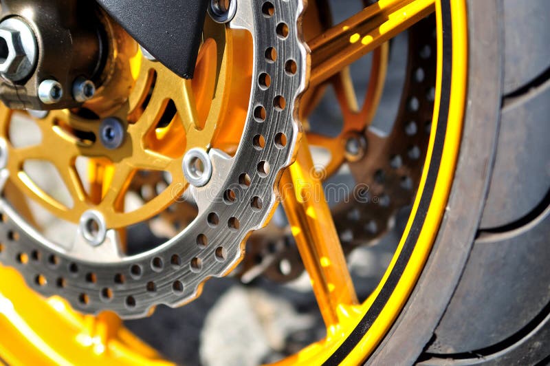 Motorcycle front brake. stock image. Image of closeup - 27696829
