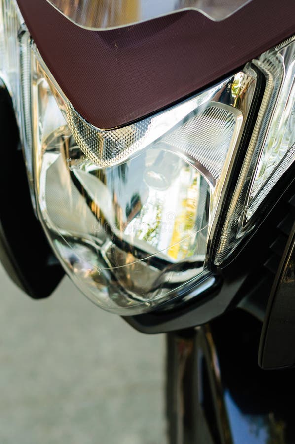 Motorcycle Front Light stock image. Image of travel, metal - 43910349