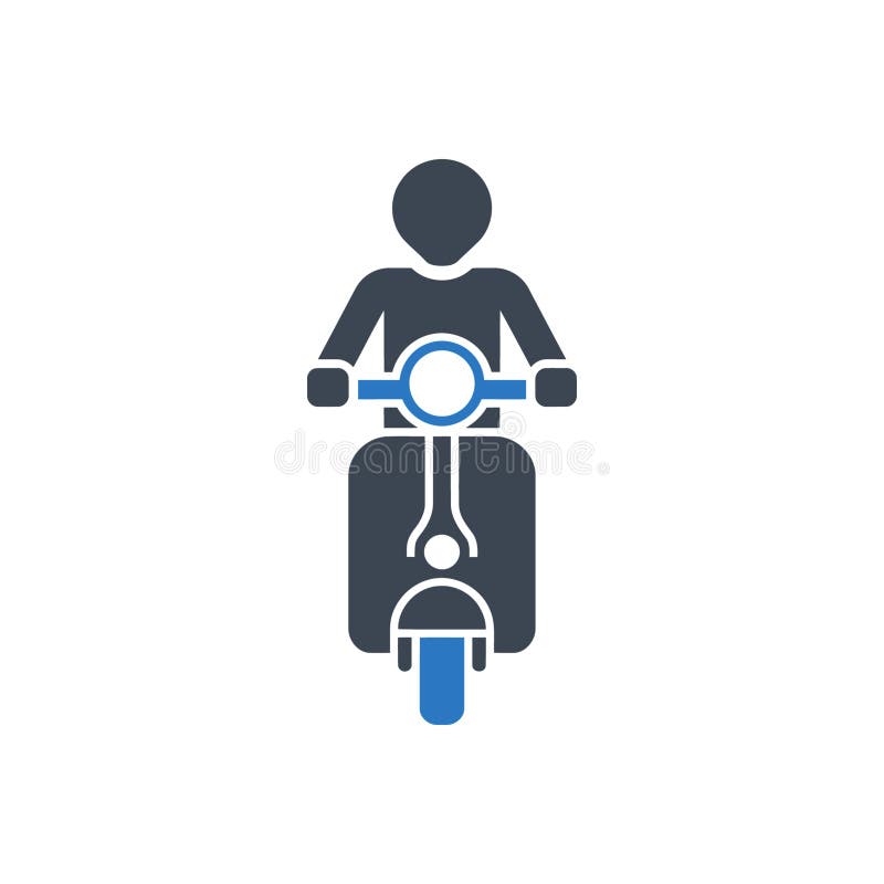 Motorcycle Front Rider Icon Stock Vector - Illustration of rider, speed ...