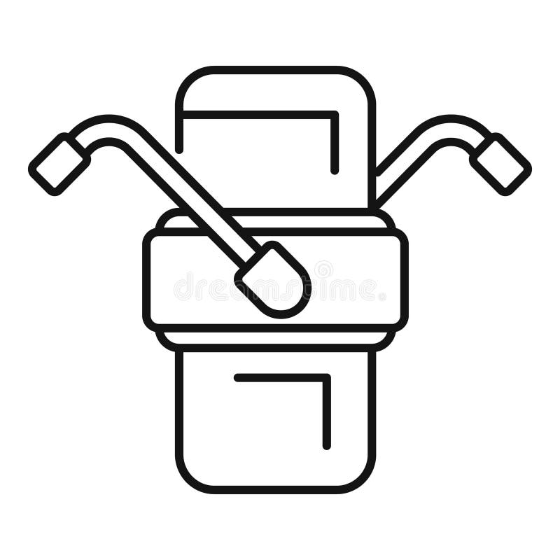 Motorcycle Front View Showing Handlebars and Headlight Icon Outline ...