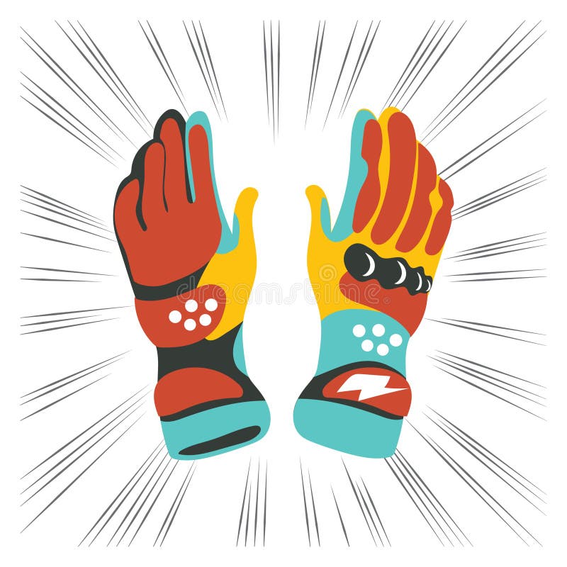 Motorcycle Gloves. Vector Illustration Decorative Design Stock Vector ...