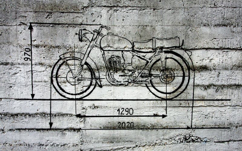 Motorcycle graffiti editorial photography. Image of size - 16669437