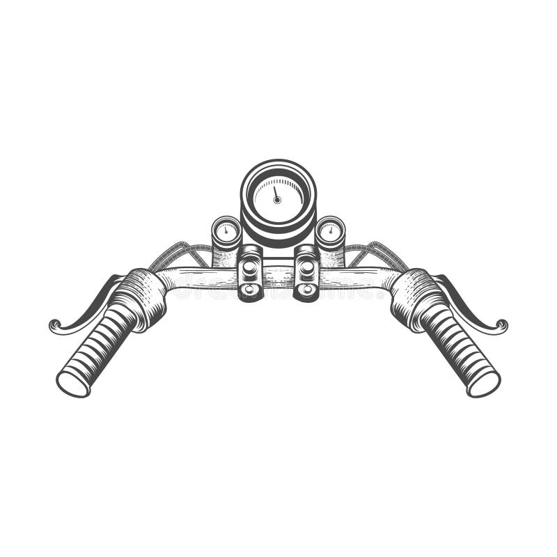 Motorcycle Handle Bar Front View Vector Design Stock Vector ...