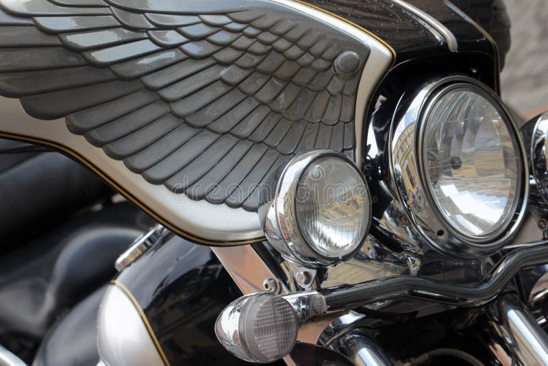 Motorcycle Headlight stock photo. Image of reflector - 41025954