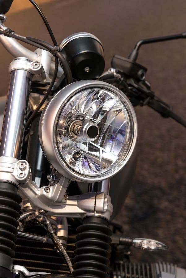 Motorcycle Headlight Full Frame Stock Image - Image of horizontal ...