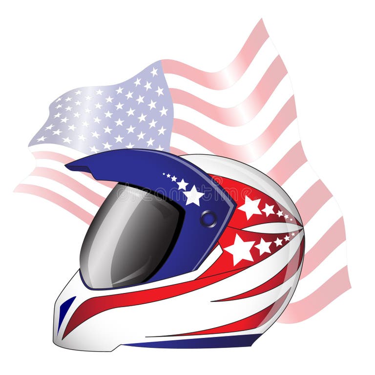 American Flag Helmet Motorcycle Stock Illustrations – 203 American Flag ...
