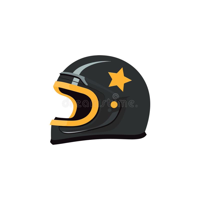 Motorcycle Helmet. Cartoon Design in Flat Style Isolated on White ...