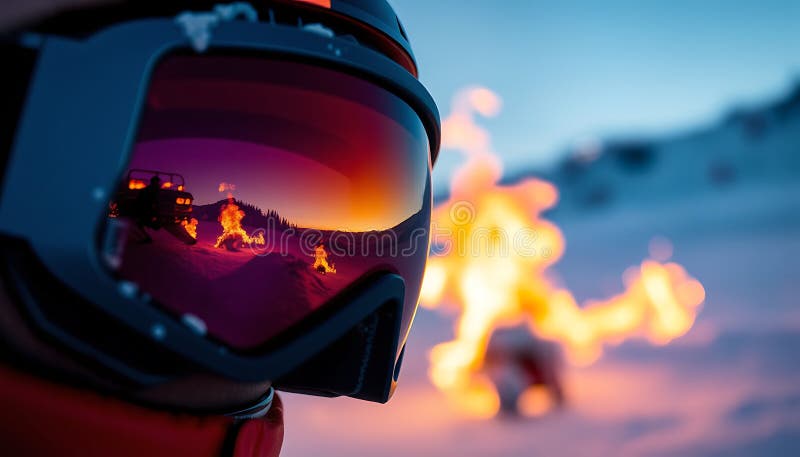 Motorcycle Helmet Fire Reflection, Representing Speed, Motorcycle Gear ...