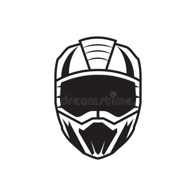 Motorcycle Helmet Logo Design Template Stock Vector - Illustration of ...