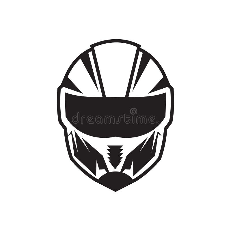 Motorcycle Helmet Logo Design Template Stock Vector - Illustration of ...