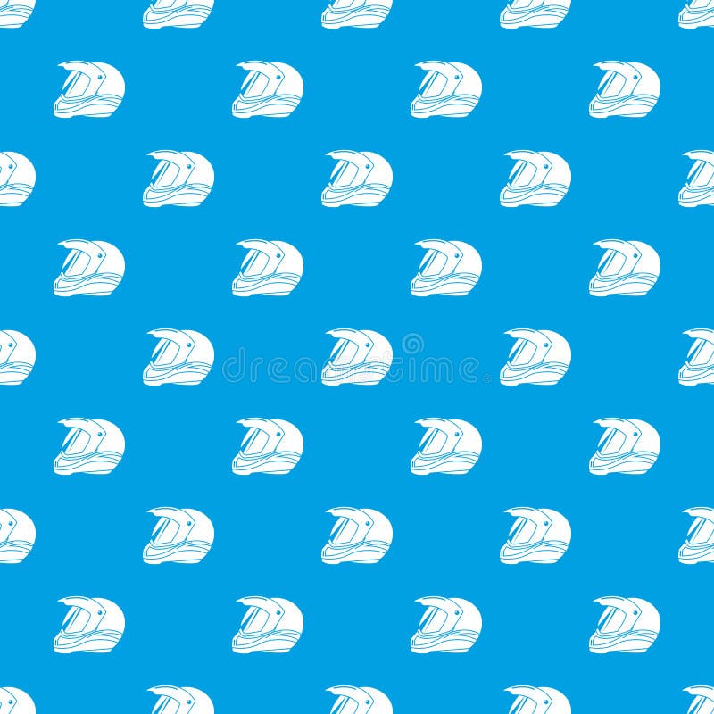 Motorcycle Helmet Racing Pattern Vector Seamless Blue Stock Vector ...