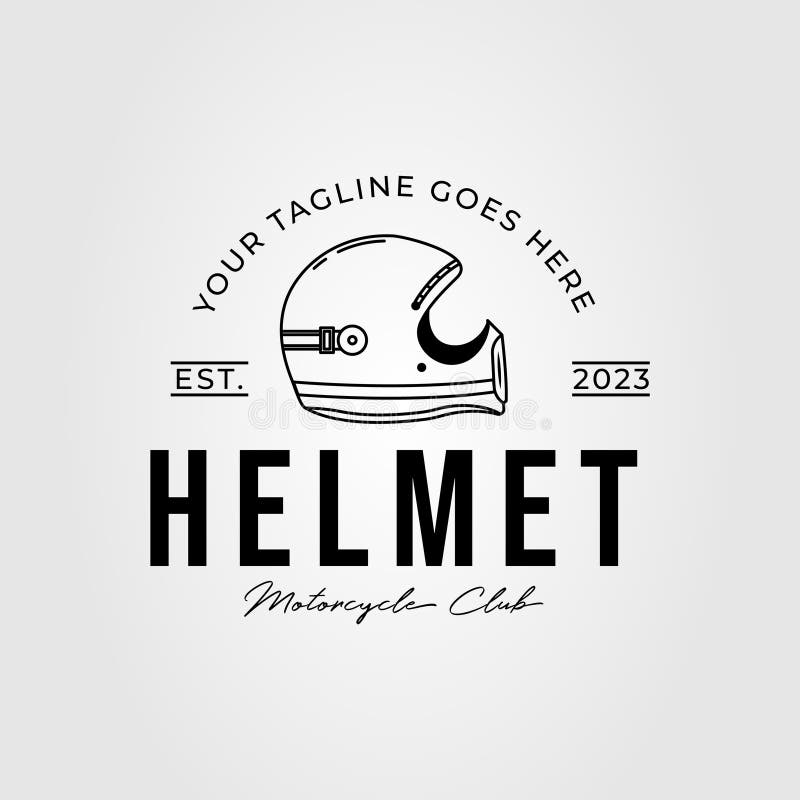 Motorcycle Helmet or Rider Helm Logo Vector Illustration Design Stock ...