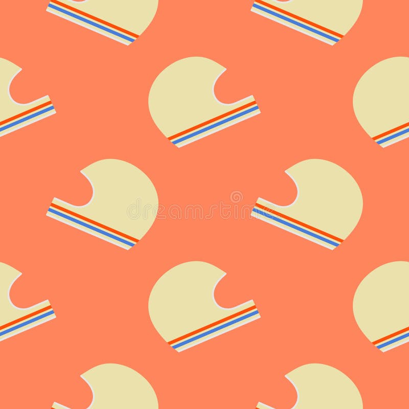 Motorcycle Helmet Seamless Pattern Vector Illustration. Motorcycle Full ...