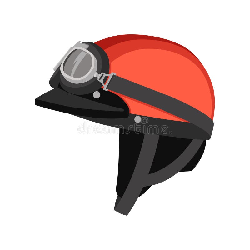 Motorcycle Helmet Vector Illustration Flat Style Profile Stock Vector ...