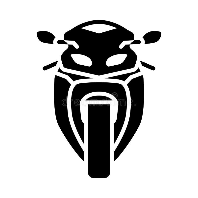 Motorcycle icon front view stock vector. Illustration of motorcycle ...