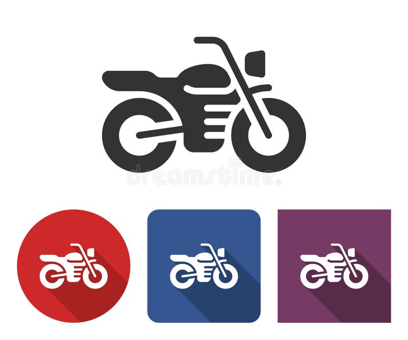 Motorcycle icon or sign stock vector. Illustration of icon - 112645910
