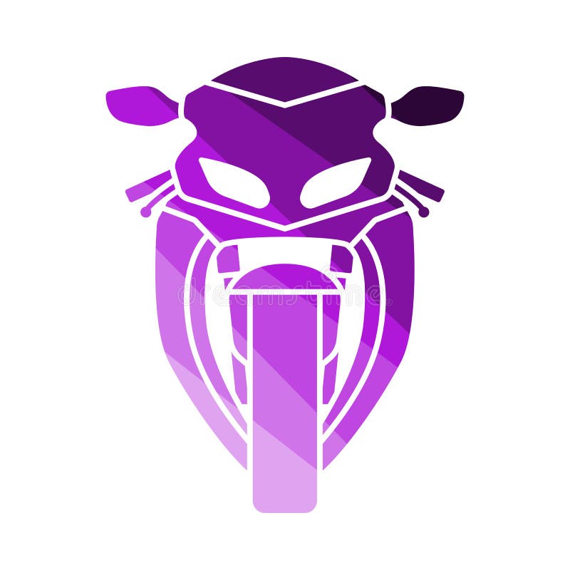 Motorcycle Icon Front View stock vector. Illustration of vector - 152008613