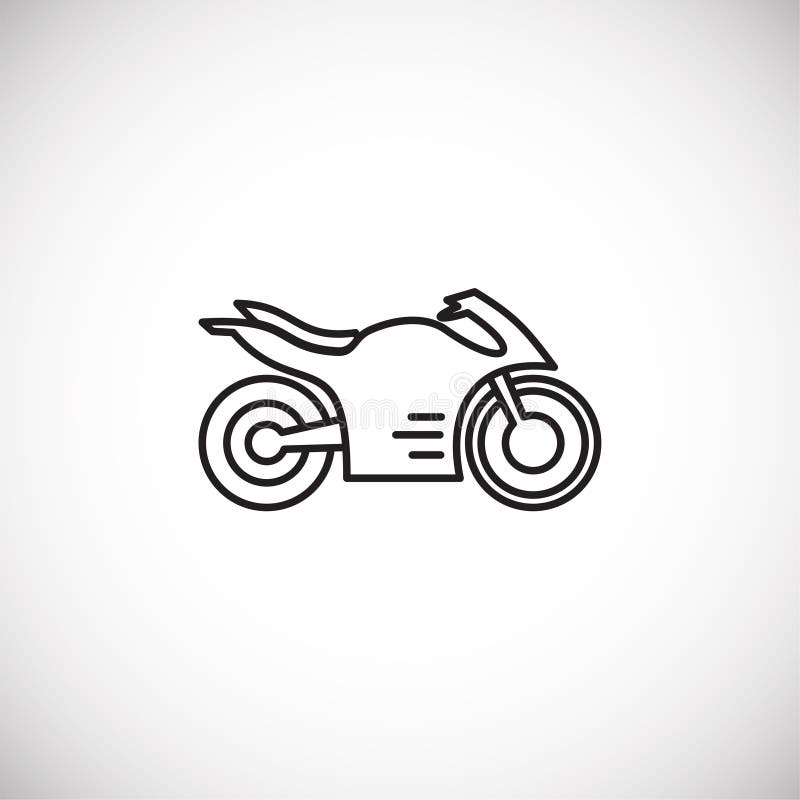 Motorcycle Icon Outline on Background for Graphic and Web Design ...