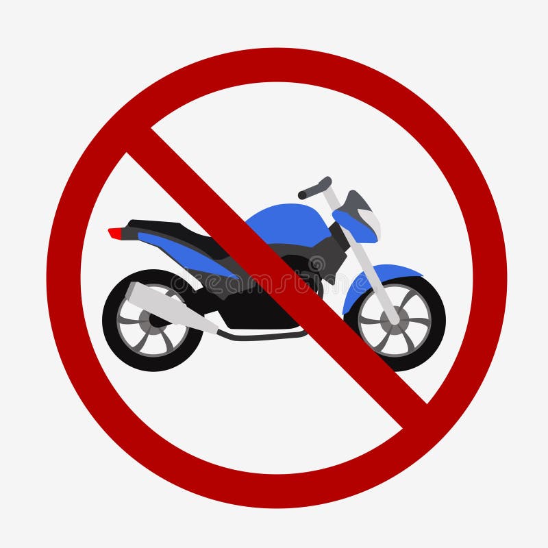 Motorcycle Allowed Road Sign Stock Illustration - Illustration of ...