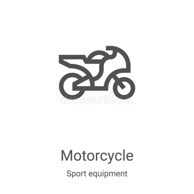 Motorcycle Icon Vector from Sport Equipment Collection. Thin Line ...