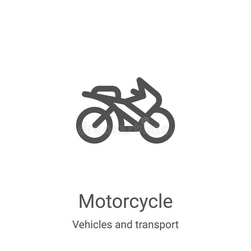 Motorcycle Icon Vector from Vehicles and Transport Collection. Thin ...