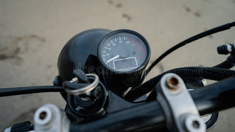 Motorcycle Ignition Action. Key and Starting the Engine. Stock Photo ...