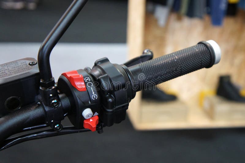 Motorcycle Ignition and Engine Kill Button. Editorial Stock Photo ...