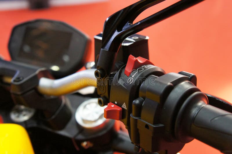 Motorcycle Ignition and Engine Kill Button. Stock Photo - Image of ...