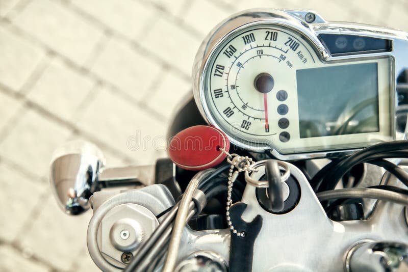 Motorcycle Instrument Panel Stock Photo - Image of meter, technology ...