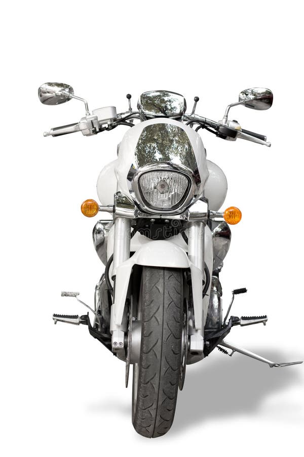 Motorcycle Isolated Front View Stock Image - Image of safety, lamp ...