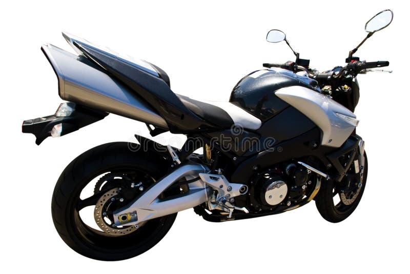 Motorcycle Isolated Front View Stock Image - Image of safety, lamp ...