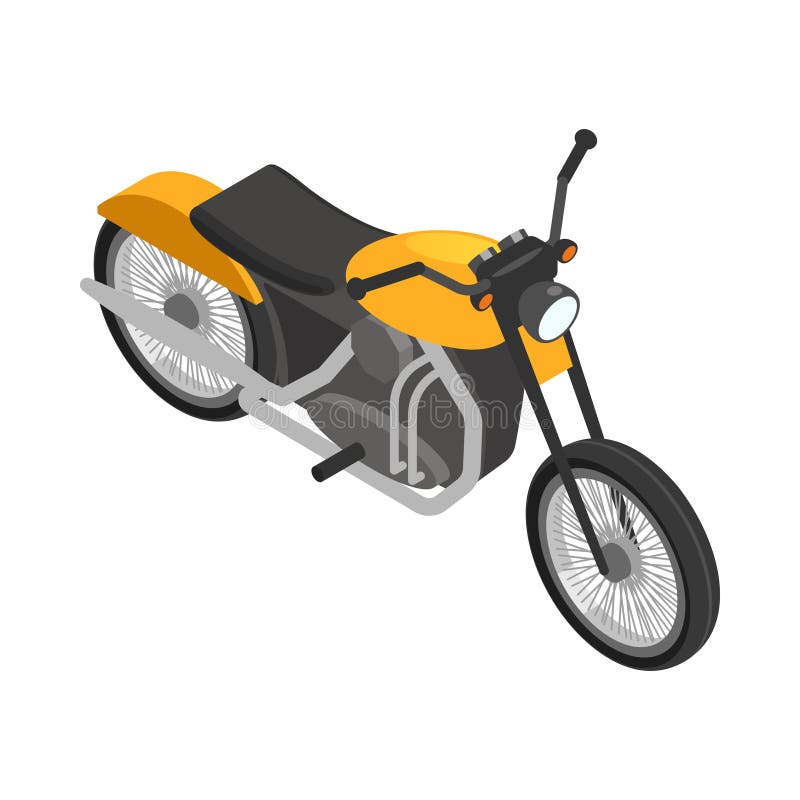 Motorcycle Isometric Icon stock illustration. Illustration of ride ...