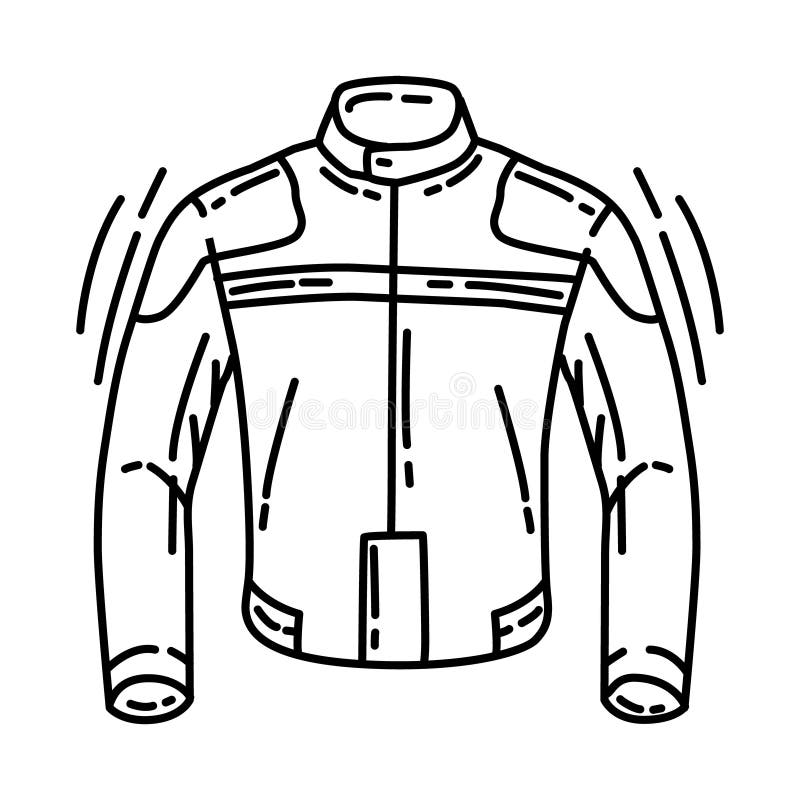 Motorcycle Jackets Icon. Doodle Hand Drawn or Outline Icon Style Stock ...